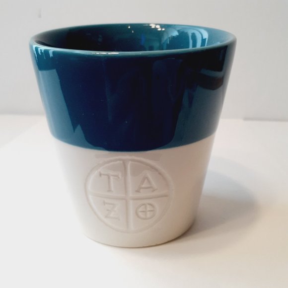Starbucks | Dining | Starbucks Tazo 22 Retired Mug Teal Rim Slant Top ...